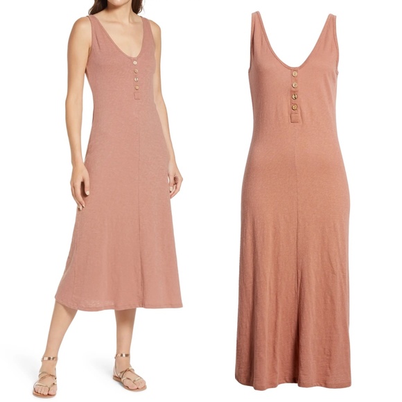 Faherty | Dresses | Nwt Faherty Cliffside Tank Dress L In Cedar Wood ...